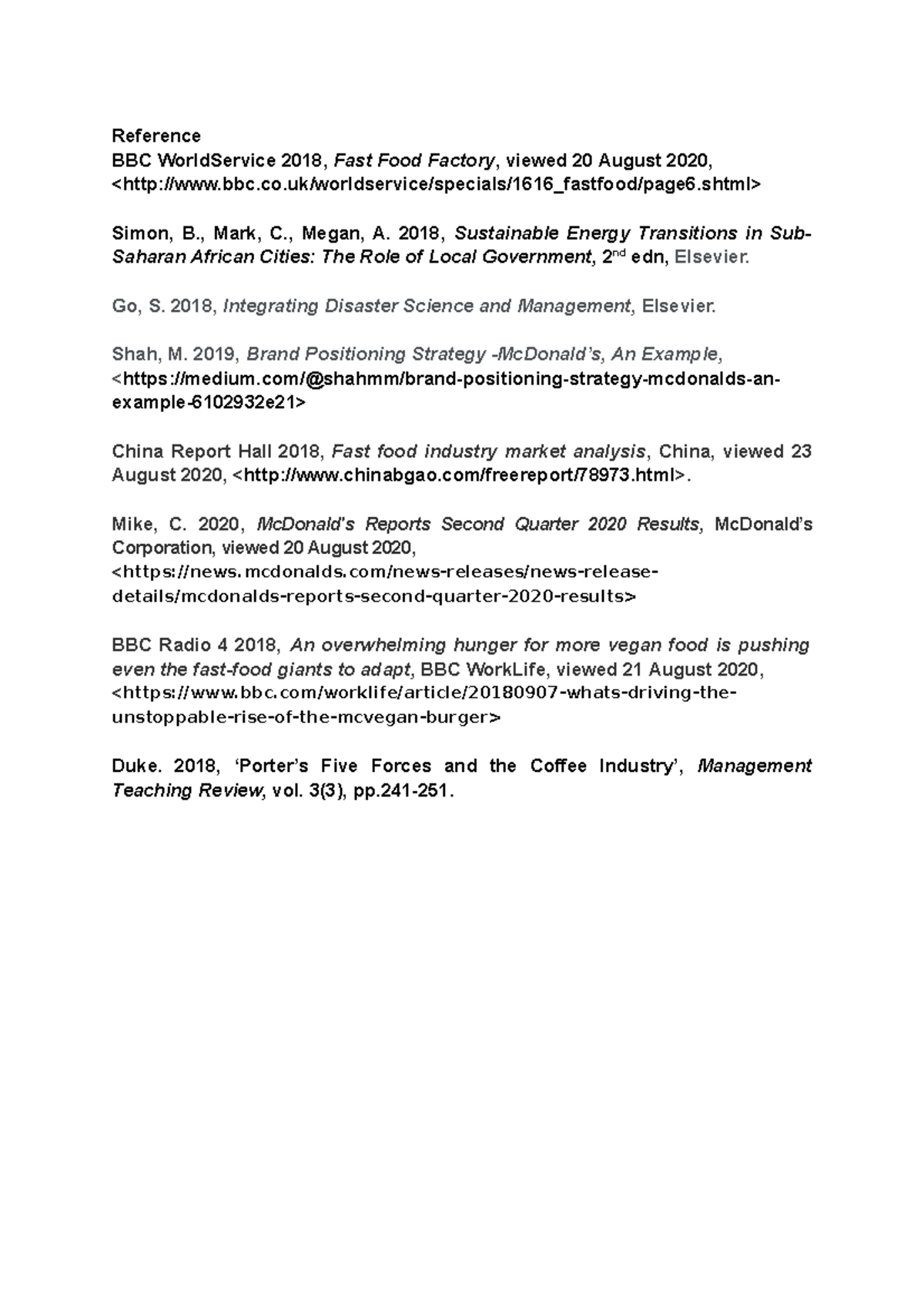 Final report reference - 48821 - Studocu