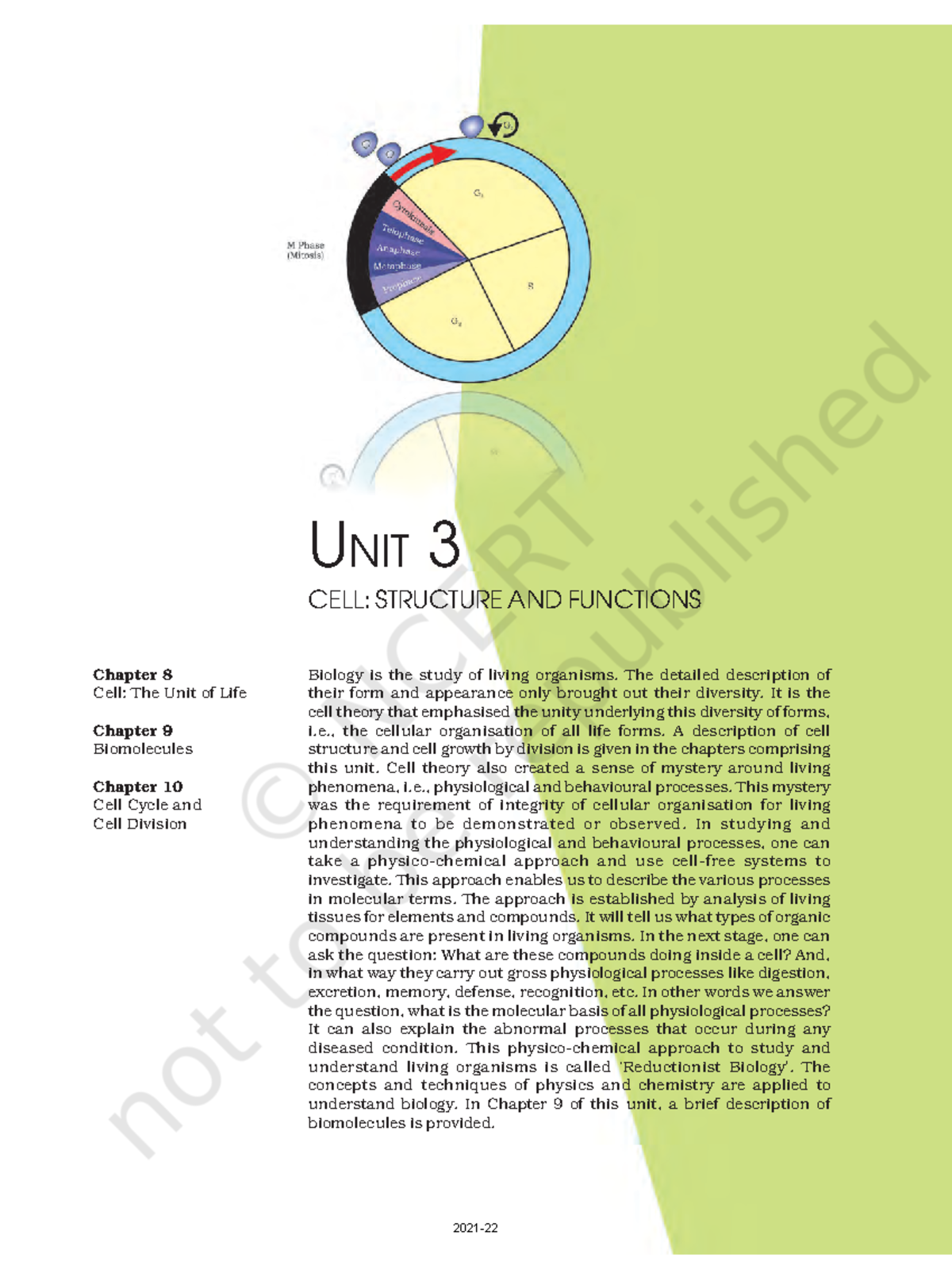 Cell- the unit of life - basics - UNIT 3 Biology is the study of living ...