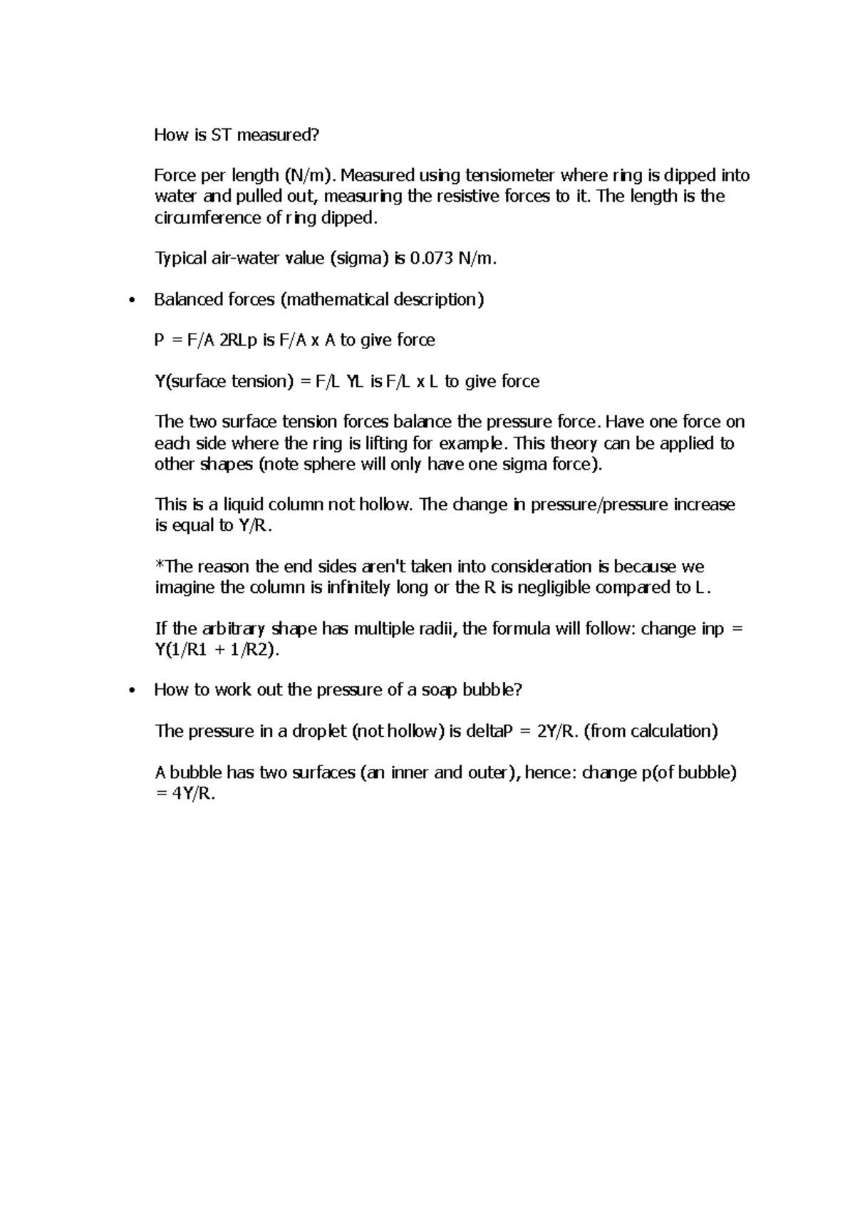 How is ST measured - Lecture notes Dynamics Notes - How is ST measured ...