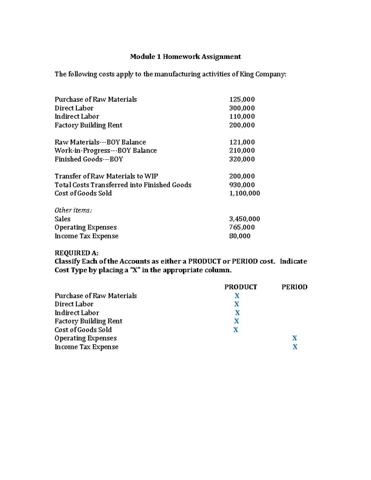 2022 Module 1 Homework Assignment Answer Key - Module 1 Homework ...