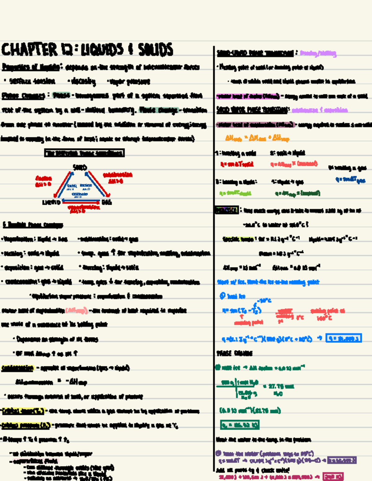 Chem Chapter 12 - CHAPTER 12 : LIQUIDS' SOLIDS SOLID-LIQUID PHASE ...