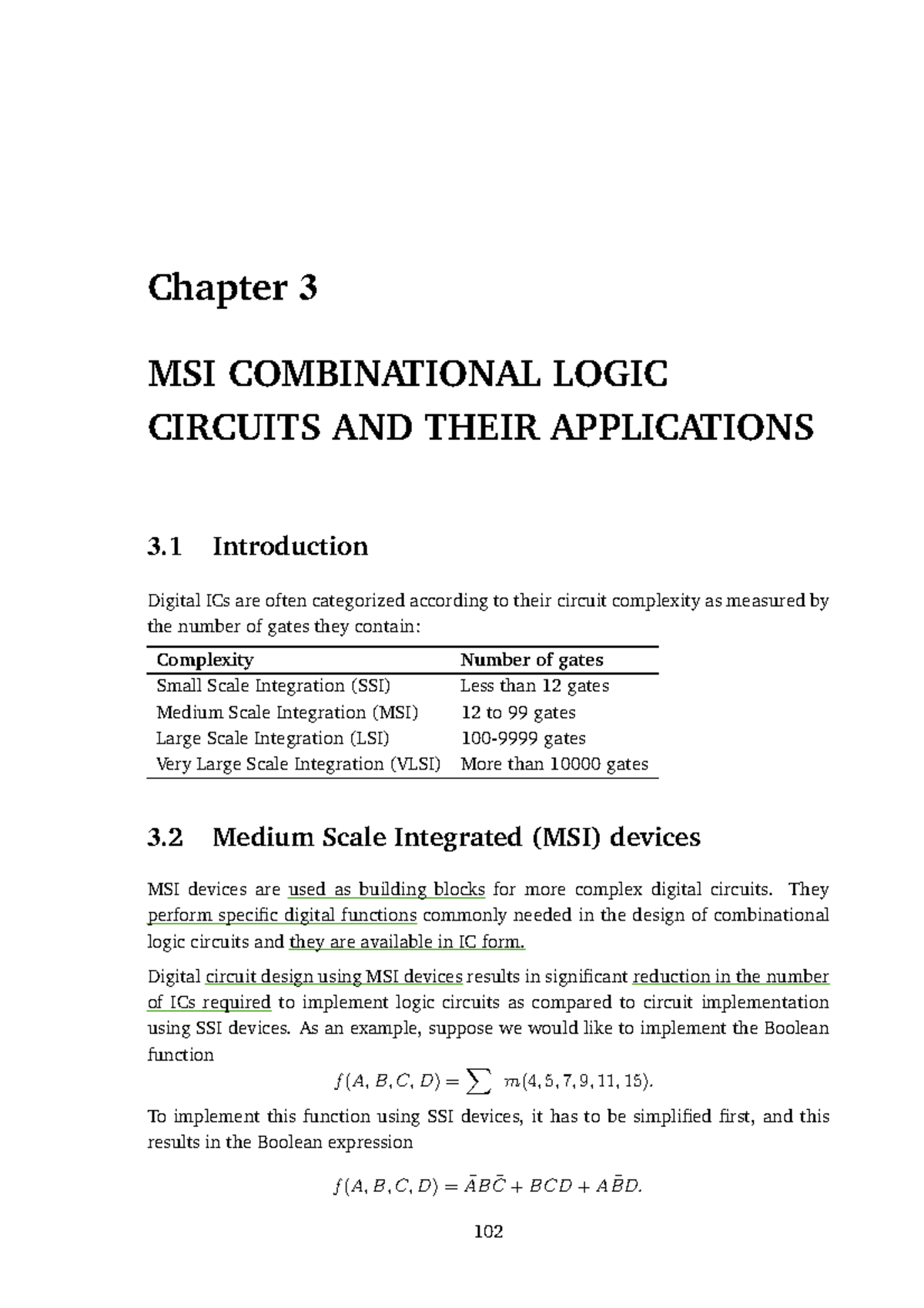 Combinational Logic Circuits - MSI COMBINATIONAL LOGIC CIRCUITS AND THEIR APPLICATIONS Digital ...