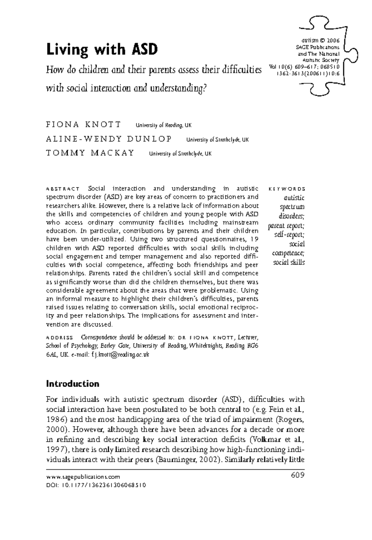 Living-with-ASD 1 - acctg - 609 Living with ASD How do children and ...