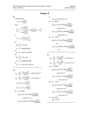 반도체 물성과 소자 solution - Semiconductor Physics and Devices: Basic Principles, 4 edition Chapter 1 ...