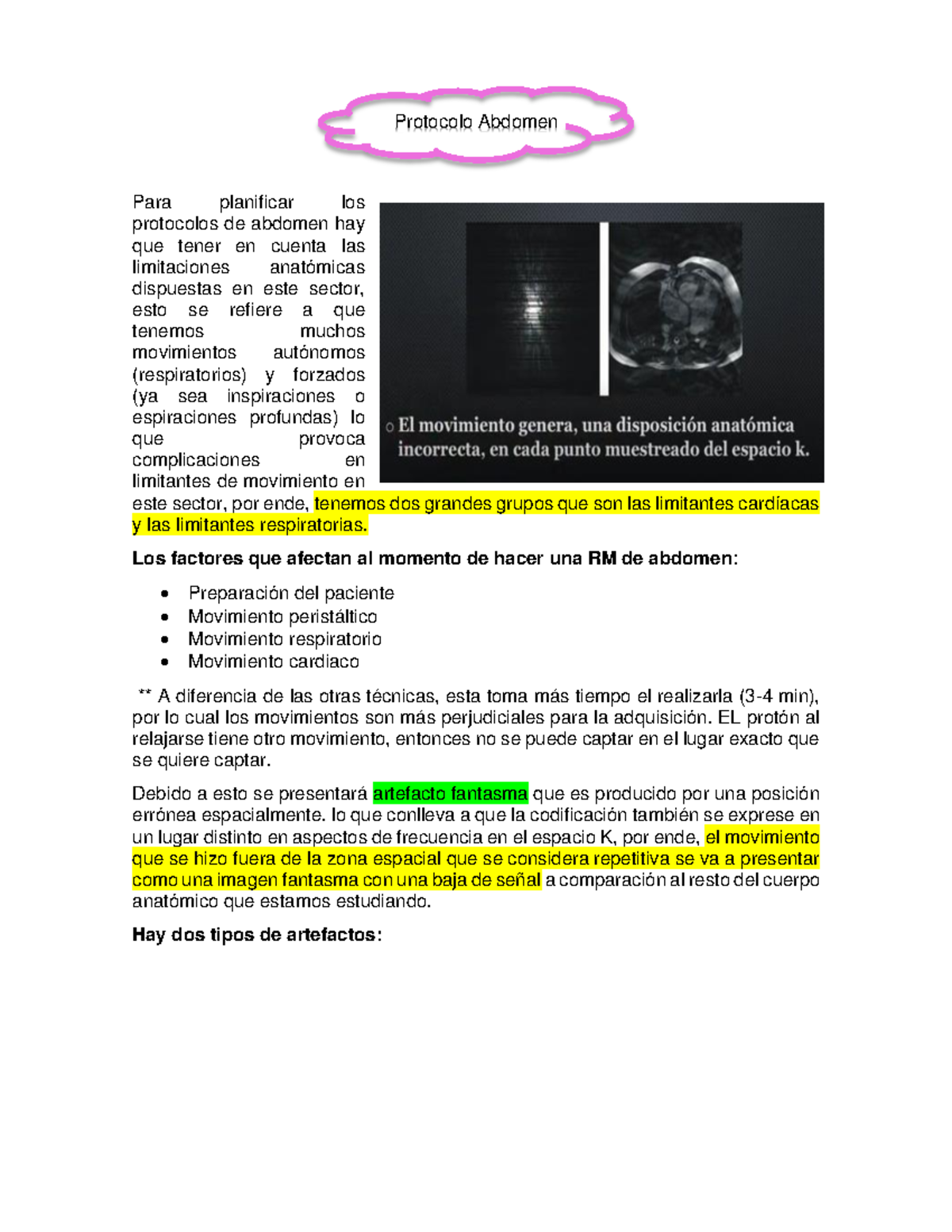 Protocolo Abdomen subir - Protocolo Abdomen Para planificar los protocolos de abdomen hay que ...