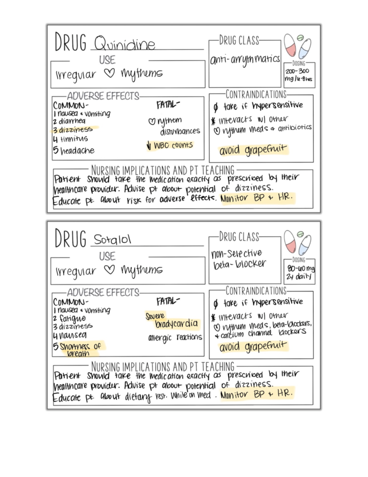 Drug Cards Oct 22 - Description. - HS 46Ph - Studocu