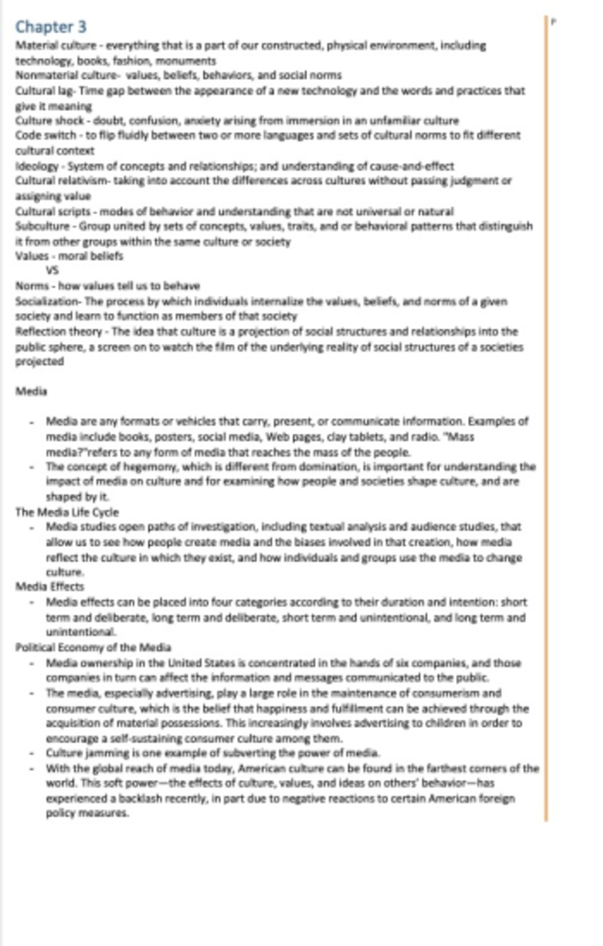 Chapter 3 - Amanda Lequieu - Chapter 3 P Material culture everything ...