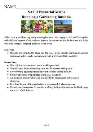 Edrolo VCE General Mathematics Units 34 - Chapter 5 summary - Chapter 5 ...