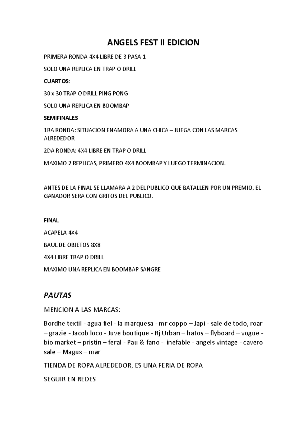 Angels FEST II Edicion - sdsd - ANGELS FEST II EDICION PRIMERA RONDA ...