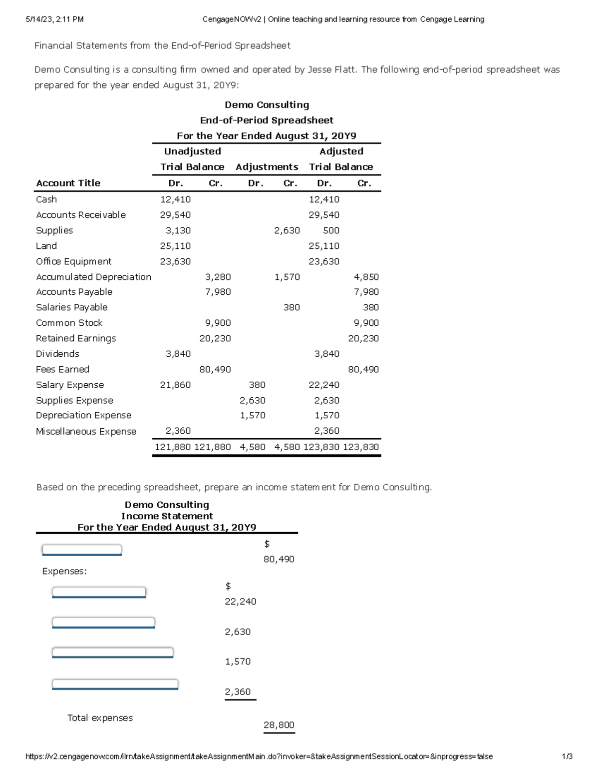 2-1 problem set Q10 - 5/14/23, 2:11 PM CengageNOWv2 | Online teaching ...