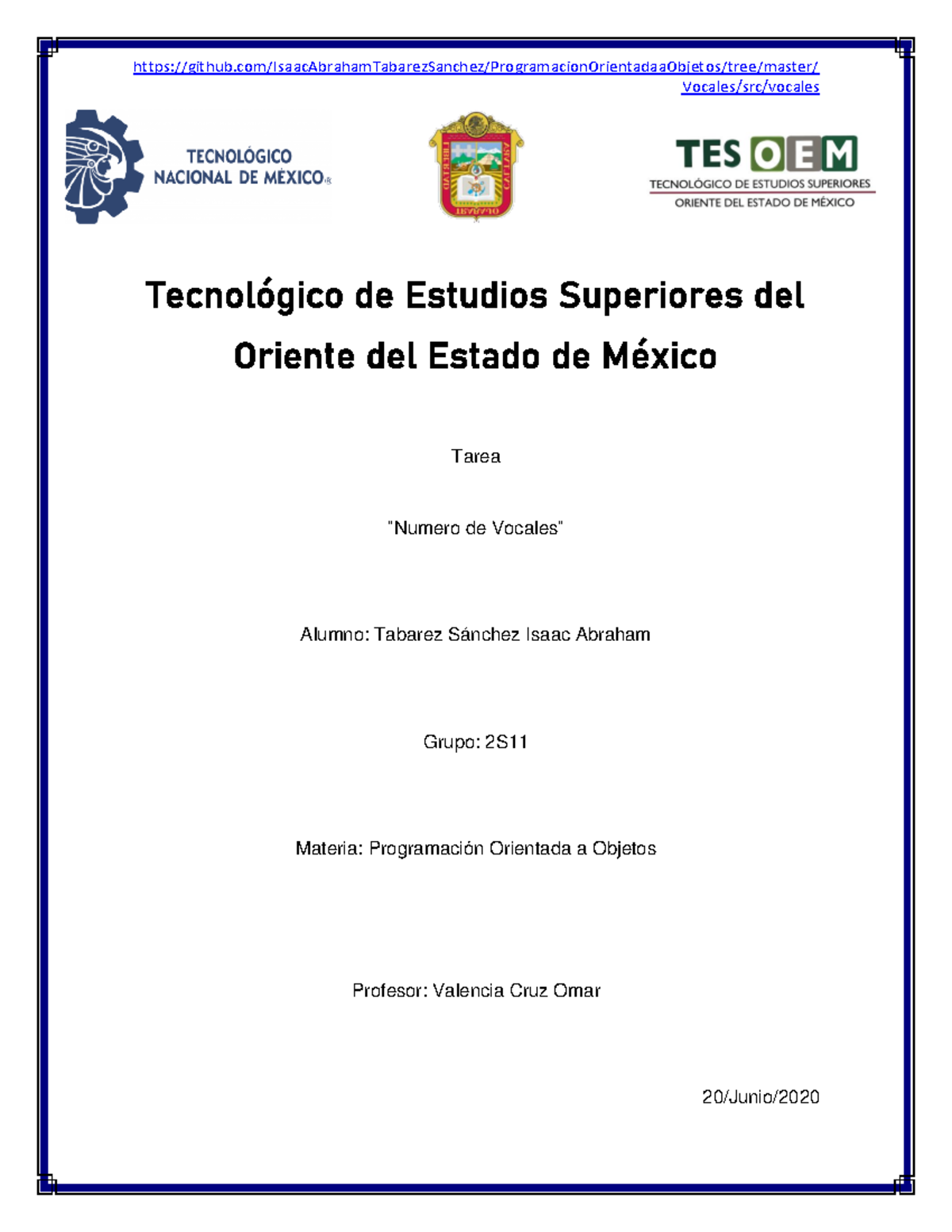 Tabarez Sánchez Isaac Abraham 2S11 Numero de vocales - Vocales/src ...