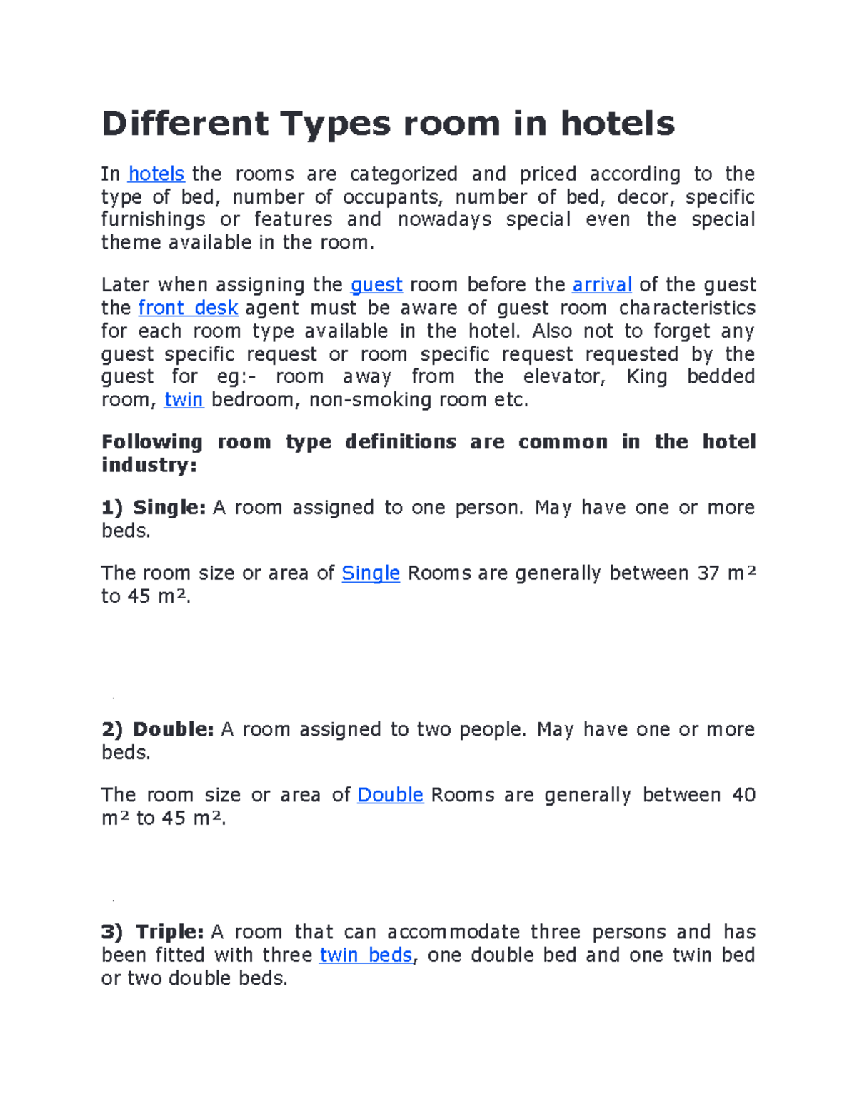 Santosh GOUR - DDDD - Different Types room in hotels In hotels the ...
