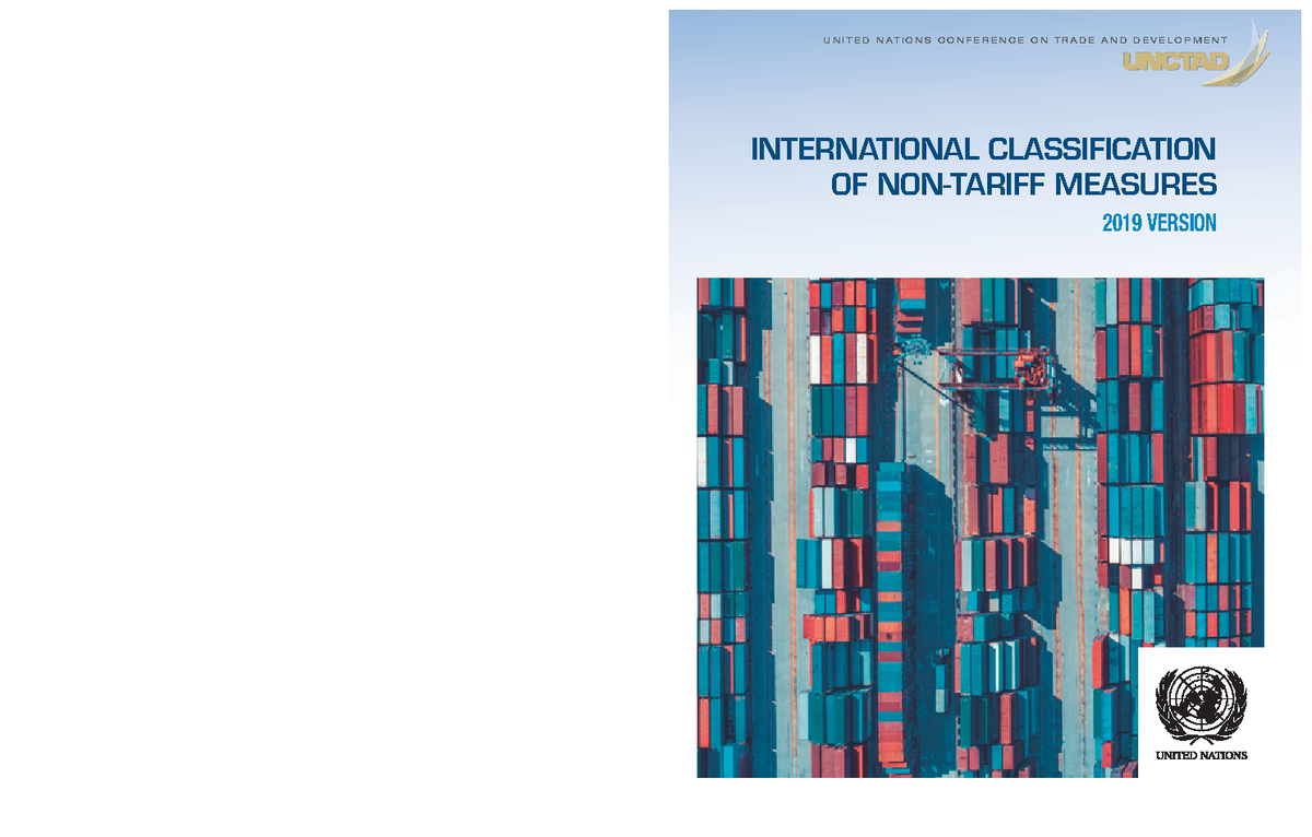 Unctad - NTM classification 2019 - INTERNATIONAL CLASSIFICATION OF NON ...
