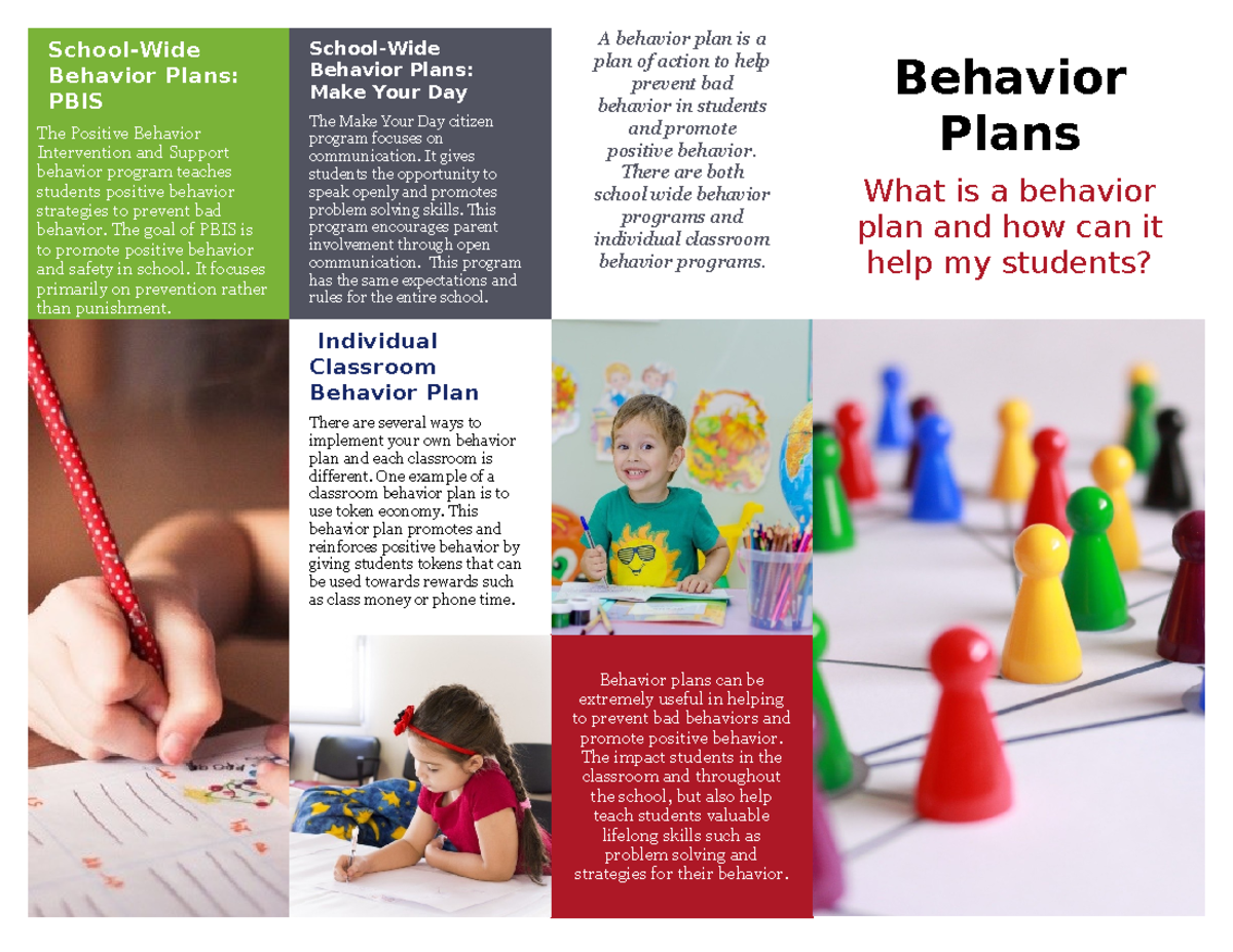 Developing a Behavior Plan - School-Wide Behavior Plans: PBIS The ...