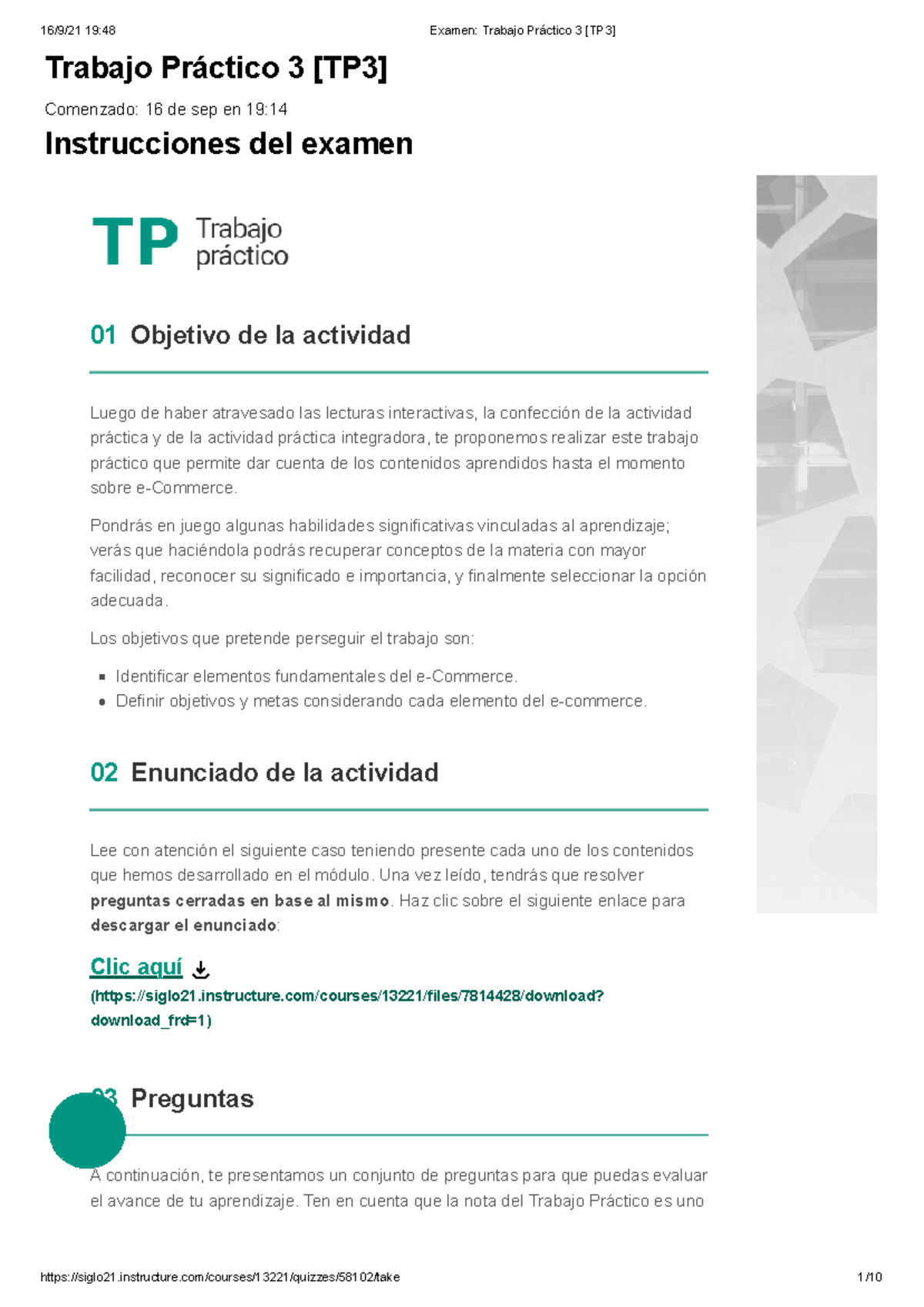 TP3 MKT Digital 92,92% OPTATIVA 4/10/21 - Trabajo Práctico 3 [TP3] Comenzado: 16 de sep en 19 ...
