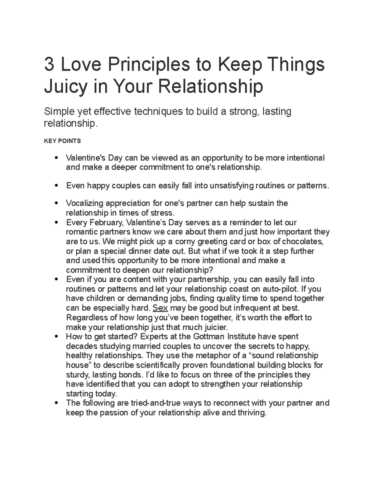 3 Love Principles to Keep Things Juicy in Your Relationship - KEY ...