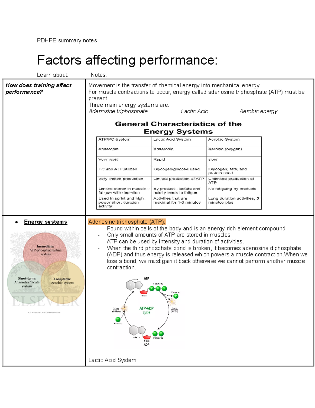 Pdhpe summary notes core 2 yr12 - PDHPE summary notes Factors affecting ...