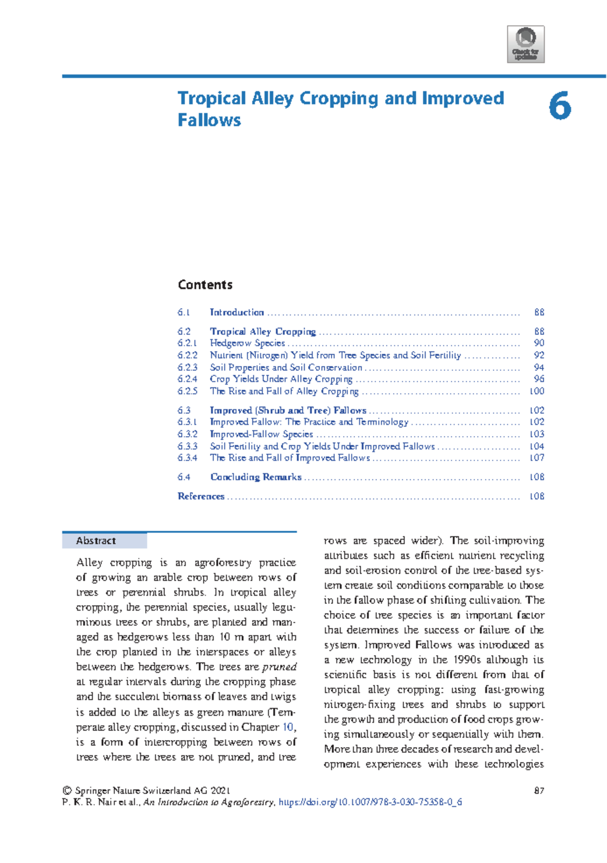 6 Tropical Alley Cropping and Improved Fallows - Tropical Alley ...