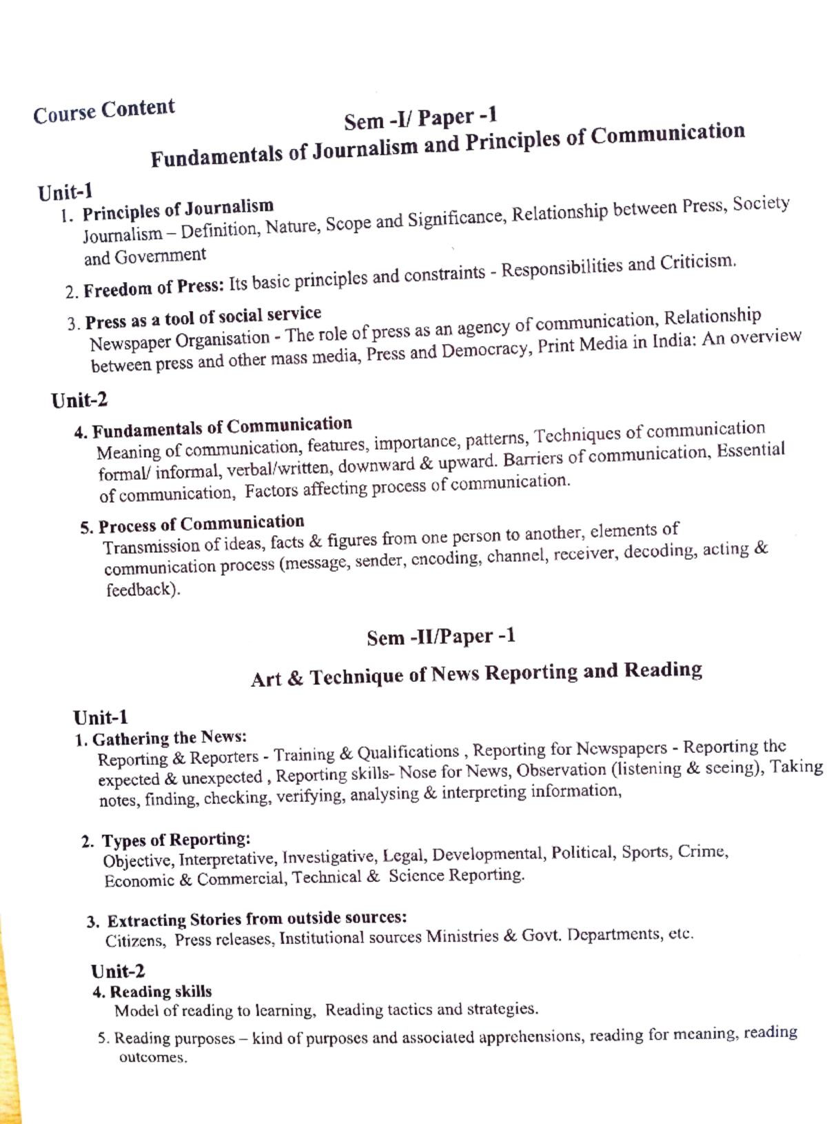 JMC 2Year 618c76b1-5e39-4027-87b6-d30e5f1af6ce - Course Content Sem -I ...