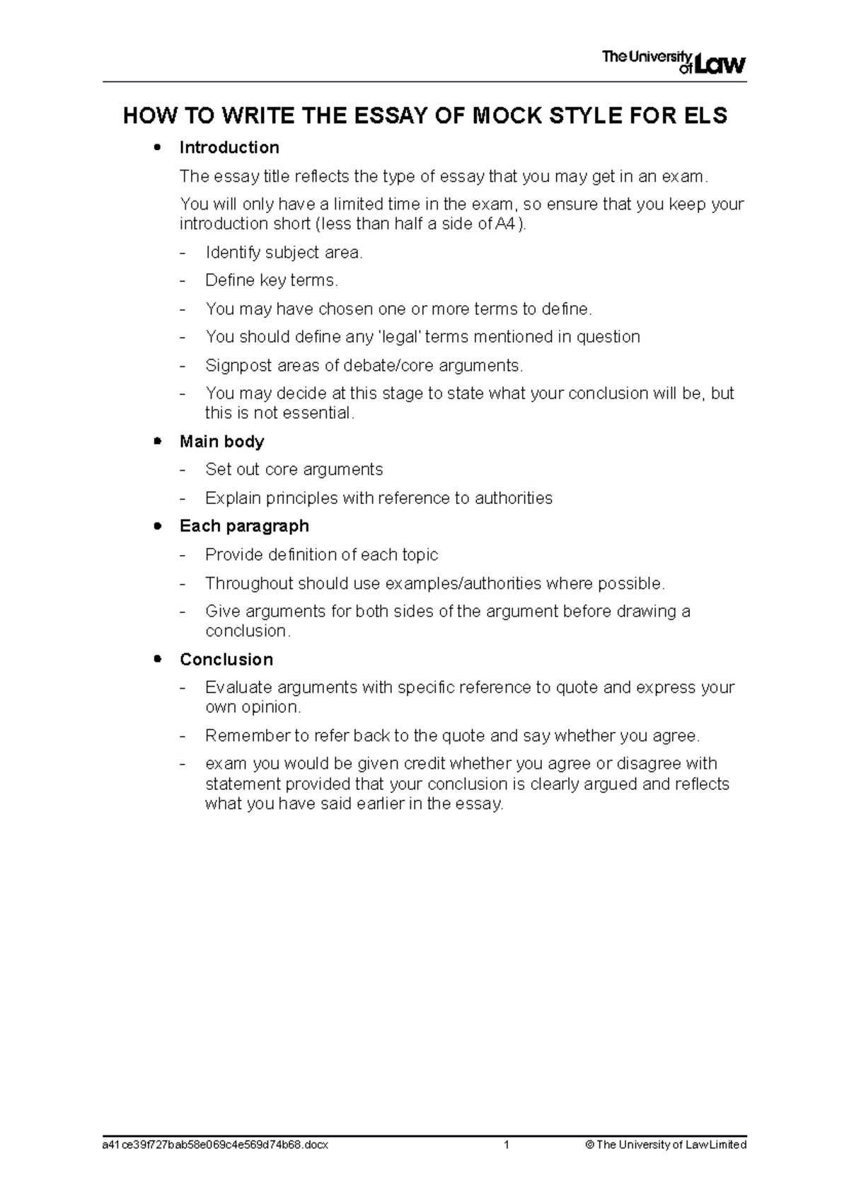 How to write coursework - HOW TO WRITE THE ESSAY OF MOCK STYLE FOR ELS ...