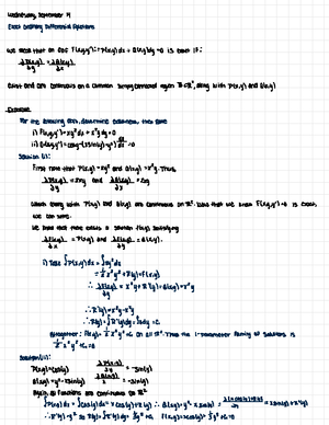 Ordinary Differential Equations Wronskian - Friday, September 30 ...