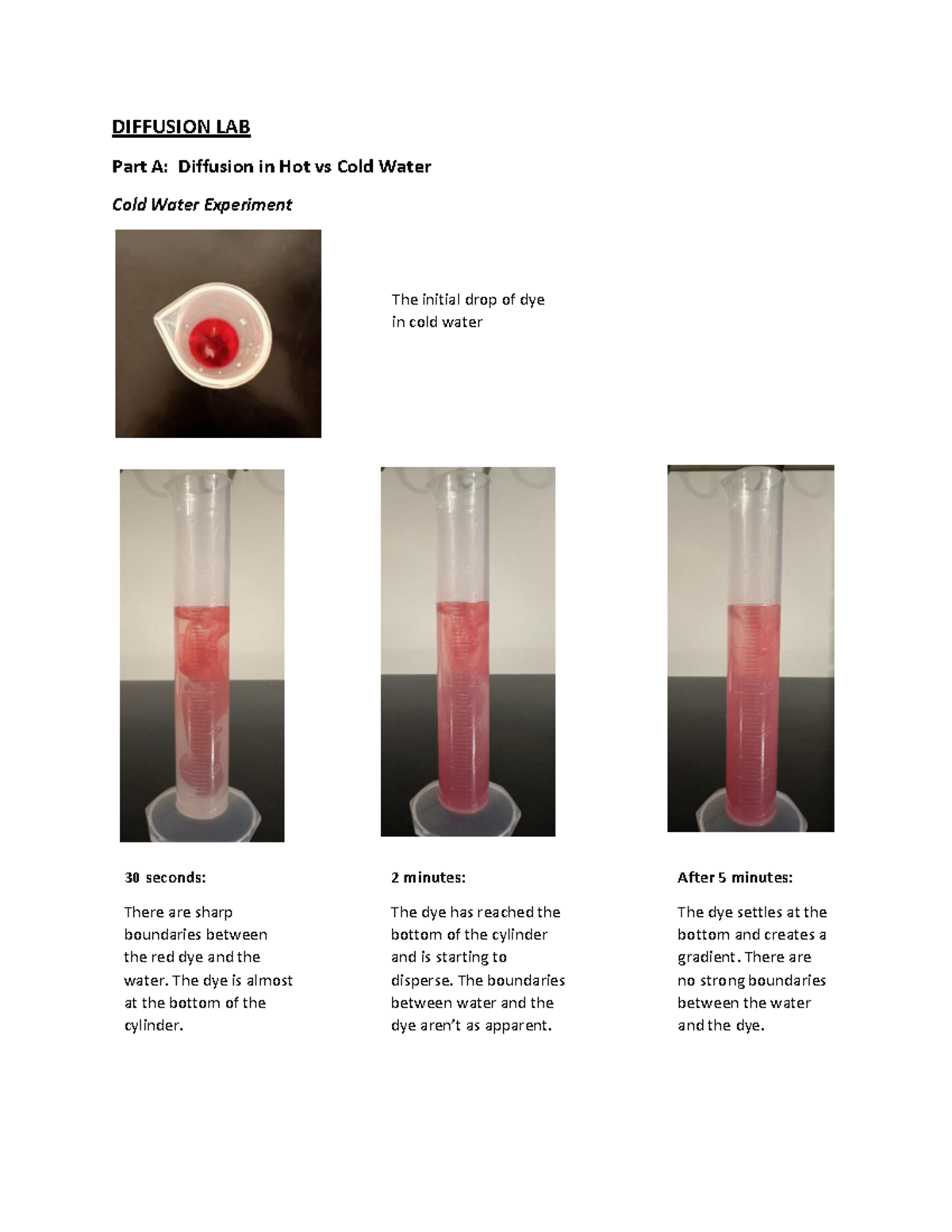 Phys Lab 5 - physics 1080 diffusion lab - DIFFUSION LAB Part A ...