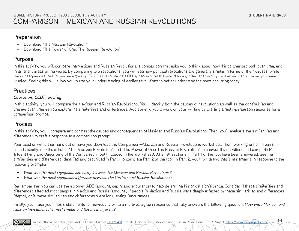 Kami Export - Mexican-and-Russian-Revolution-Comparison-Packet (1 ...