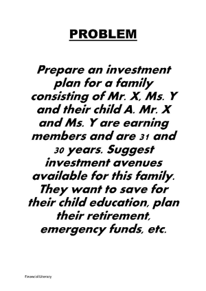 Finance for everyone Unit 3 - Financial literacy - Studocu