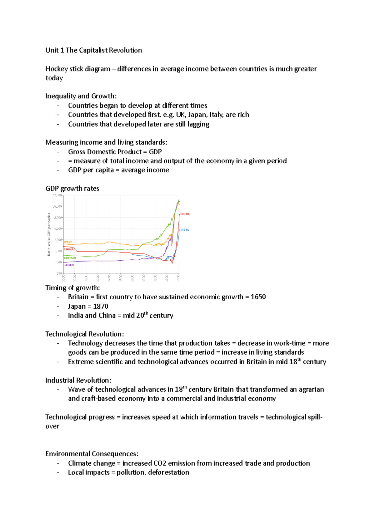 Unit 1 The Capitalist Revolution - Unit 1 The Capitalist Revolution ...
