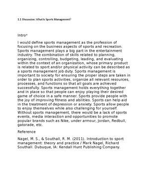 4-1 Discussion The Five Principles of Sports Marketing - The ...