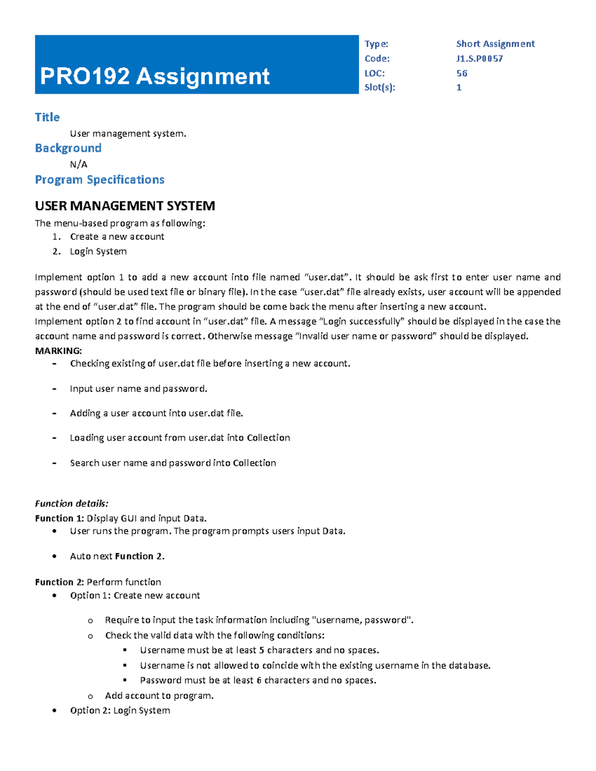 Lab-extend - ádfsad - PRO192 Assignment Type: Short Assignment Code: J1 ...