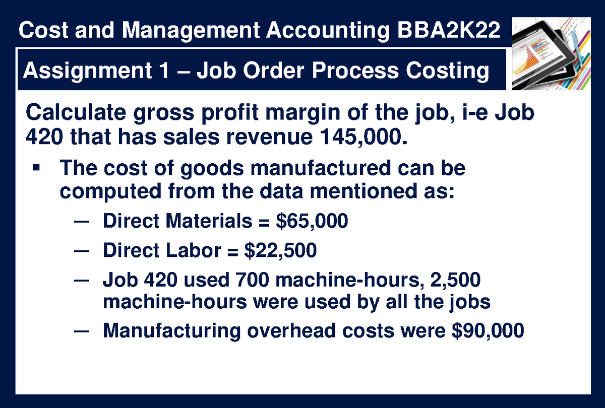 Assignment 1 CMA BBA2K22 - Advanced Cost & Management Accounting - Cost ...