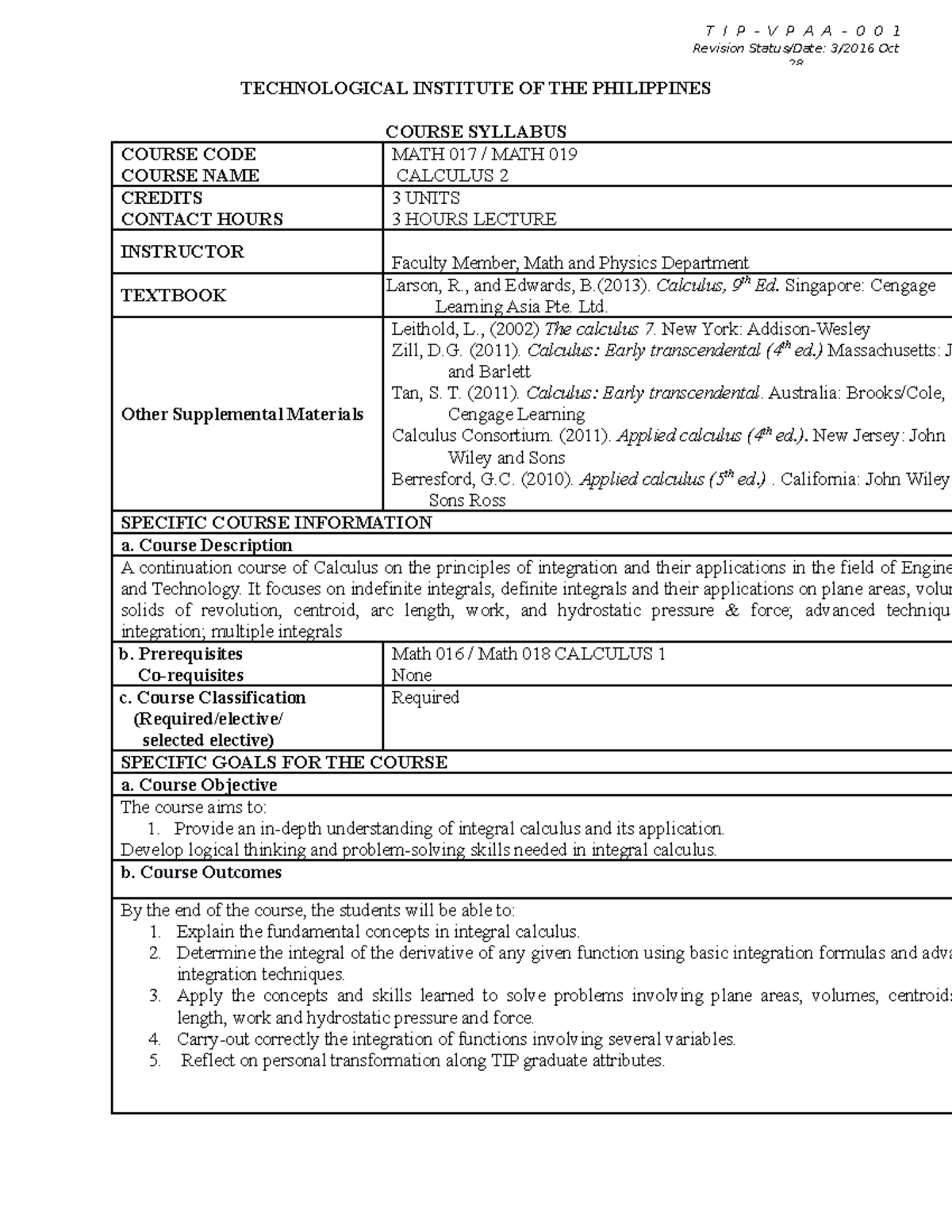 Syllabus Calculus 2 3 - sadasdasdas - Astronomie et astrophysique ...