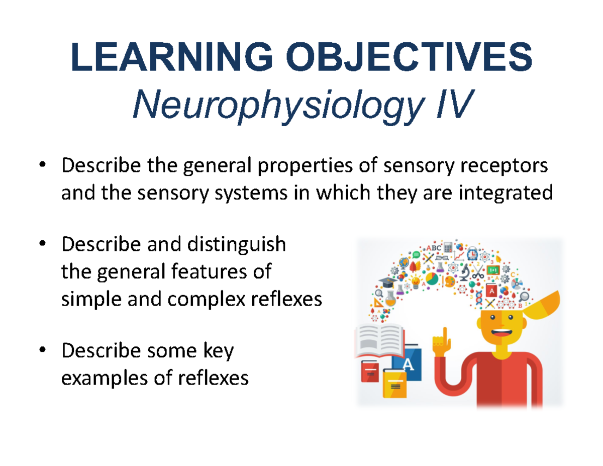 BIOLOGY 2A03 Recorded 05D Neurophysiology 4 - LEARNING OBJECTIVES ...
