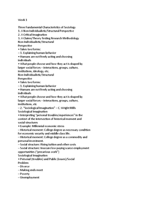 Week 3 - Jaffee. - Week 3 How Do Sociologists Study The World Can you ...