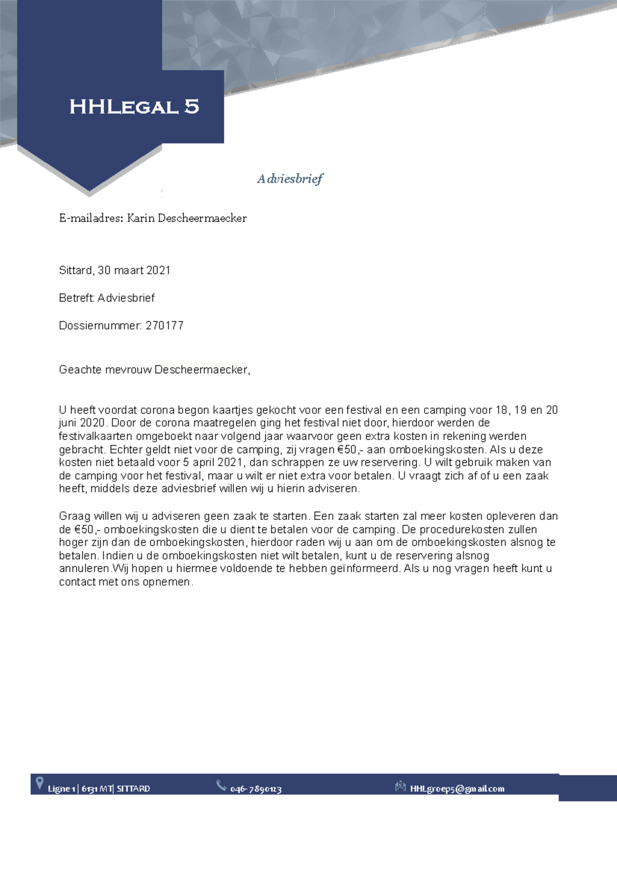 Adviesbrief Descheermaecker - HHLegal 5 Adviesbrief E-mailadres: Karin ...