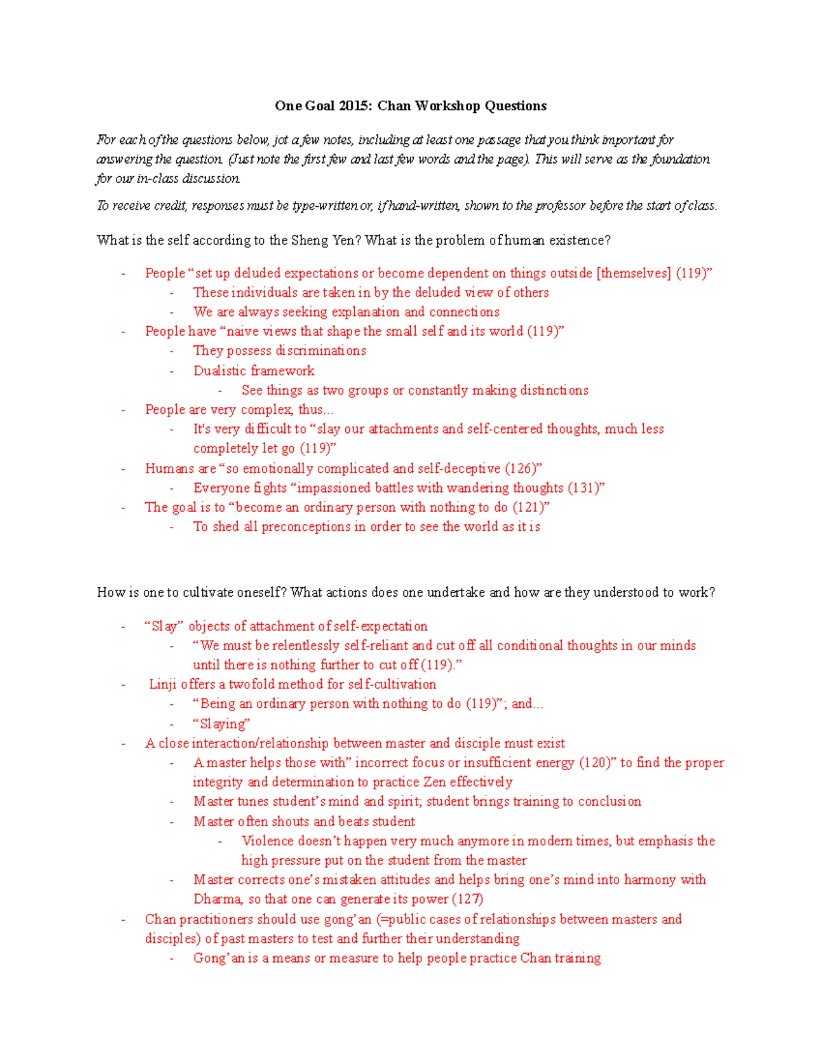 Chan Workshop Questions/Responses - One Goal 2015: Chan Workshop ...