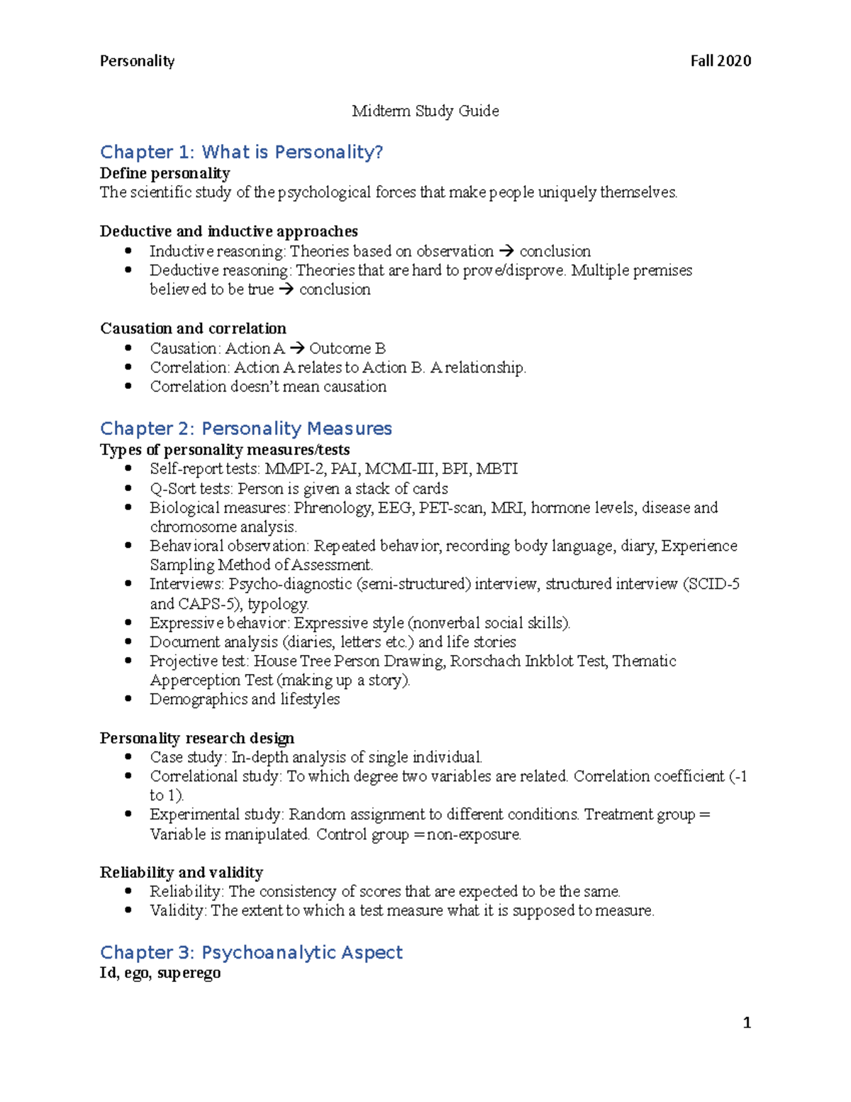 Midterm Study Guide - Midterm Study Guide Chapter 1: What is ...