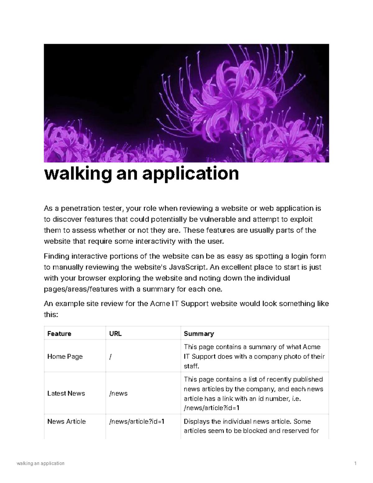 Walking an application 6966b64d9fc34a5798be13dcb1682308 - walking an ...