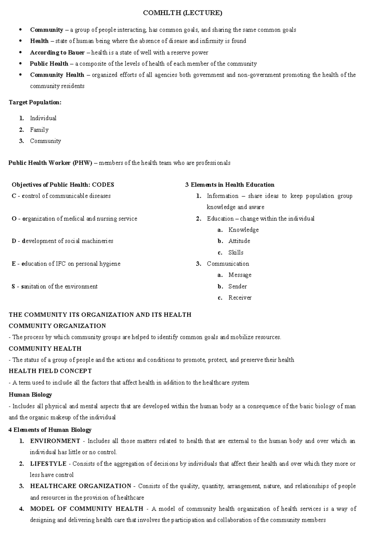 Reviewer-Prelims - Fighting future RMT’s! - COMHLTH (LECTURE) Community ...