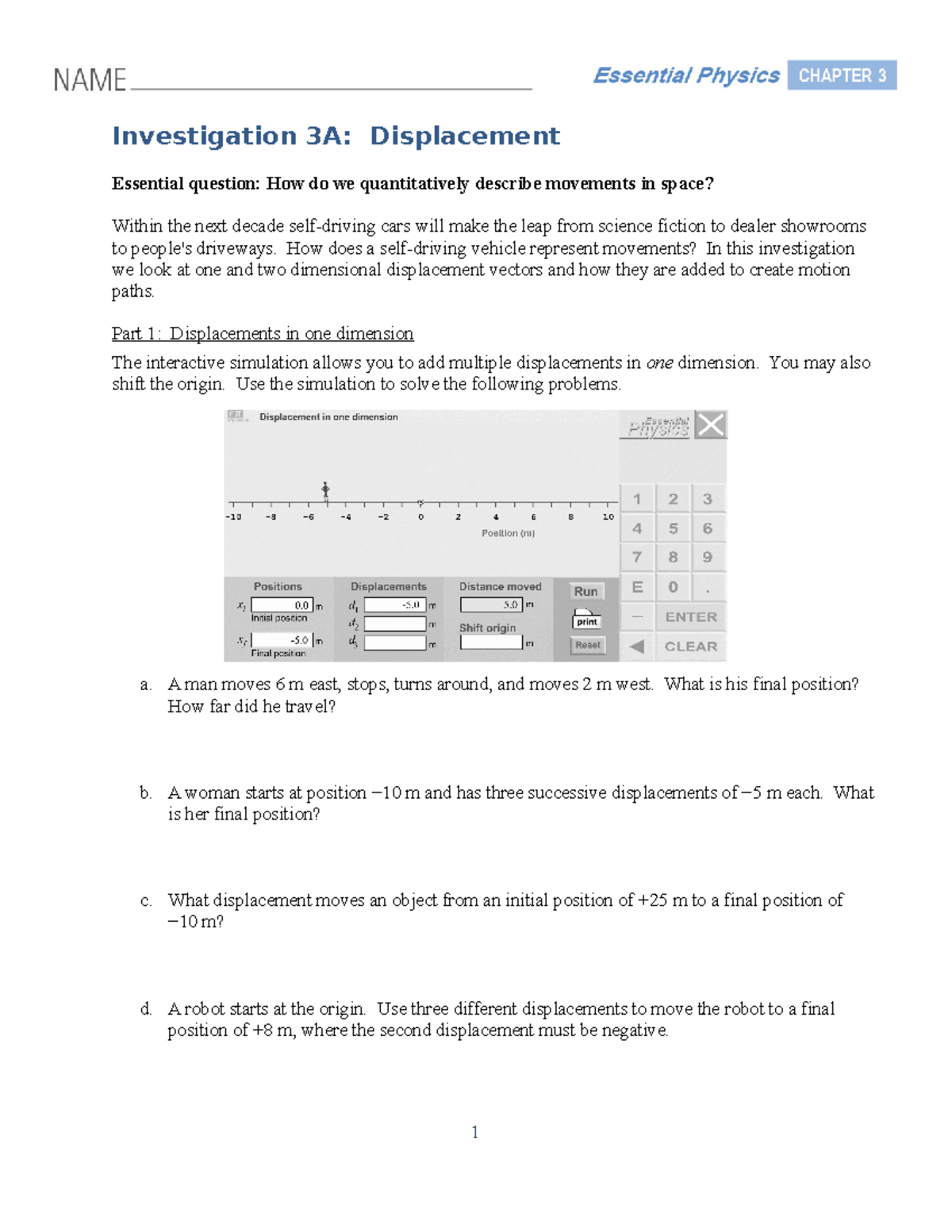 Vectors Assignment - ejercicios del laboratorio de pasco ...