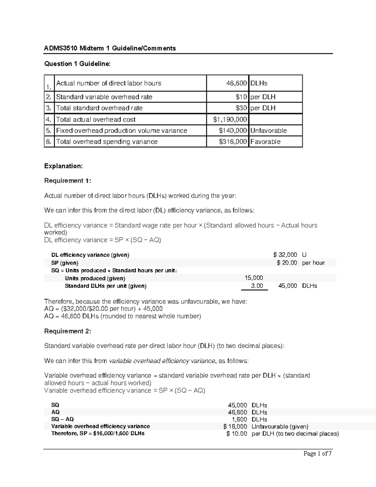 ADMS3510 Midterm 1 Solutions - Midterm Guideline - ADMS3510 Midterm 1 Guideline/Comments ...