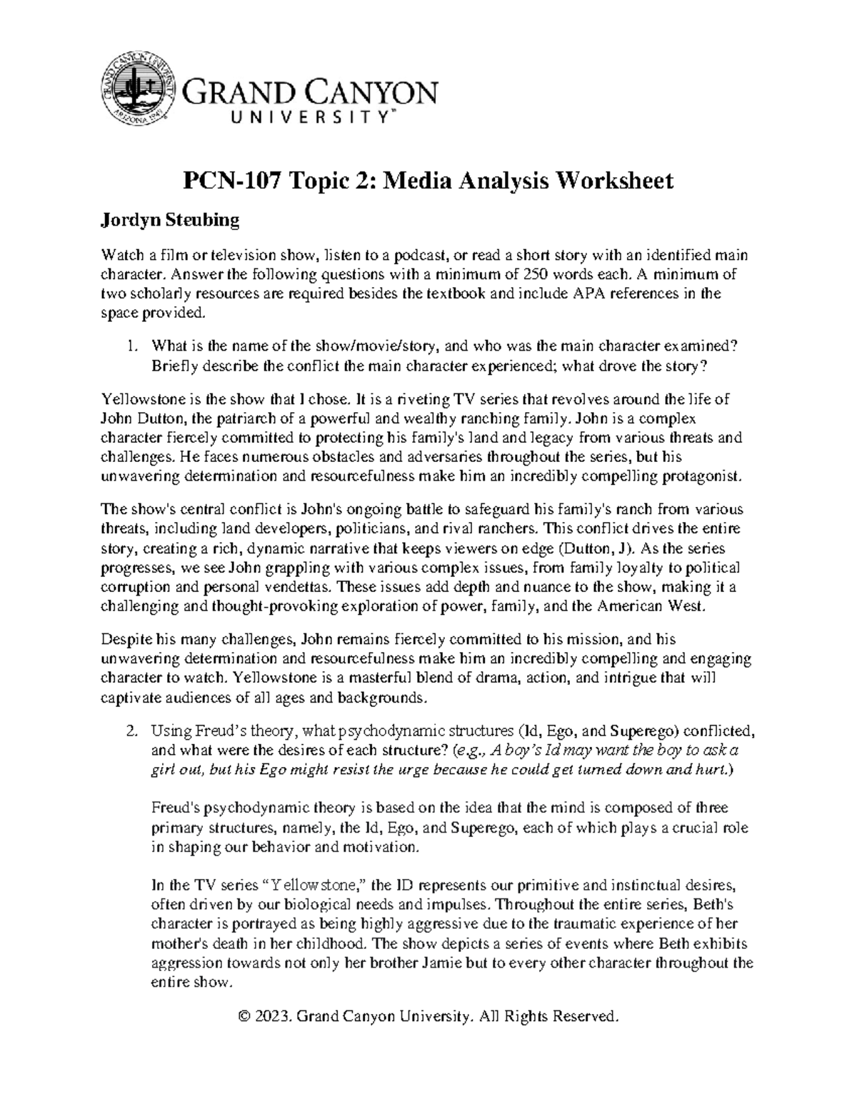 PCN 107 Worksheet media - PCN- 107 Topic 2: Media Analysis Worksheet ...