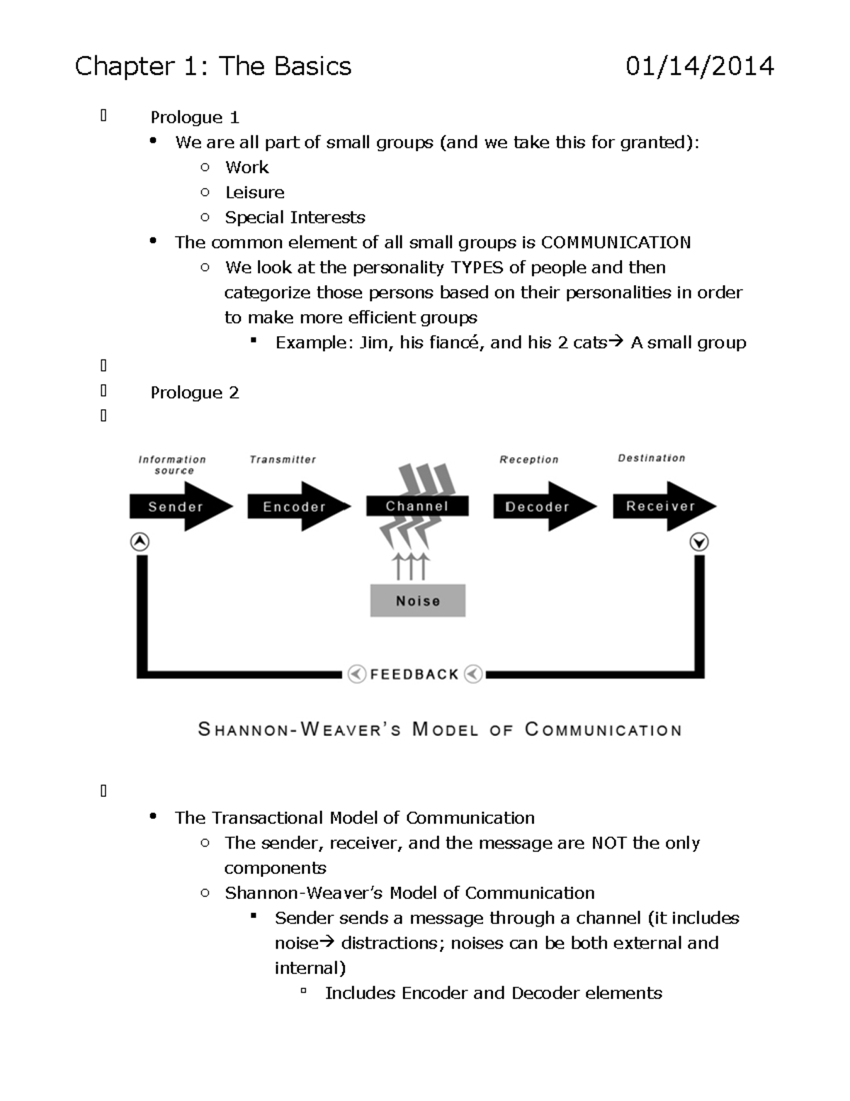 Lecture Notes - Jim Dutcher - Chapter 1: The Basics Prologue 1 We are ...