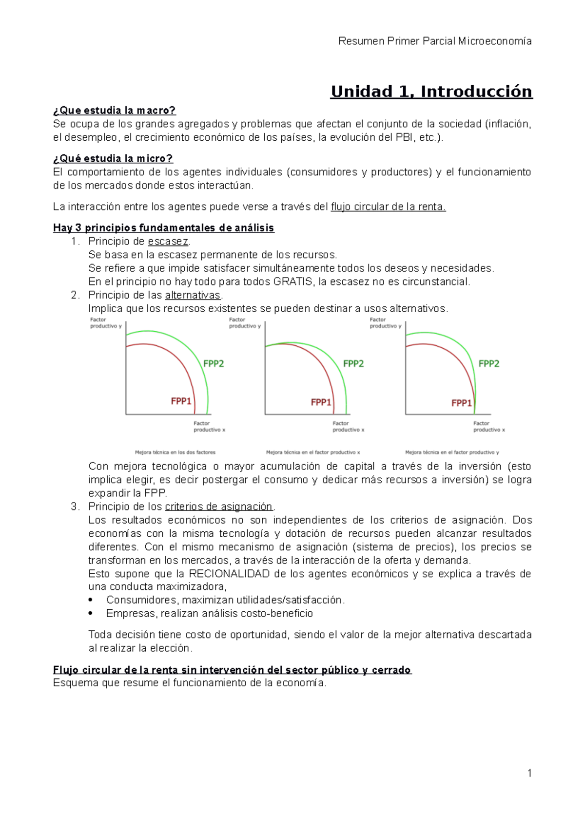Resumen Primer Parcial Micro - Unidad 1, Introducción ¿Que estudia la ...