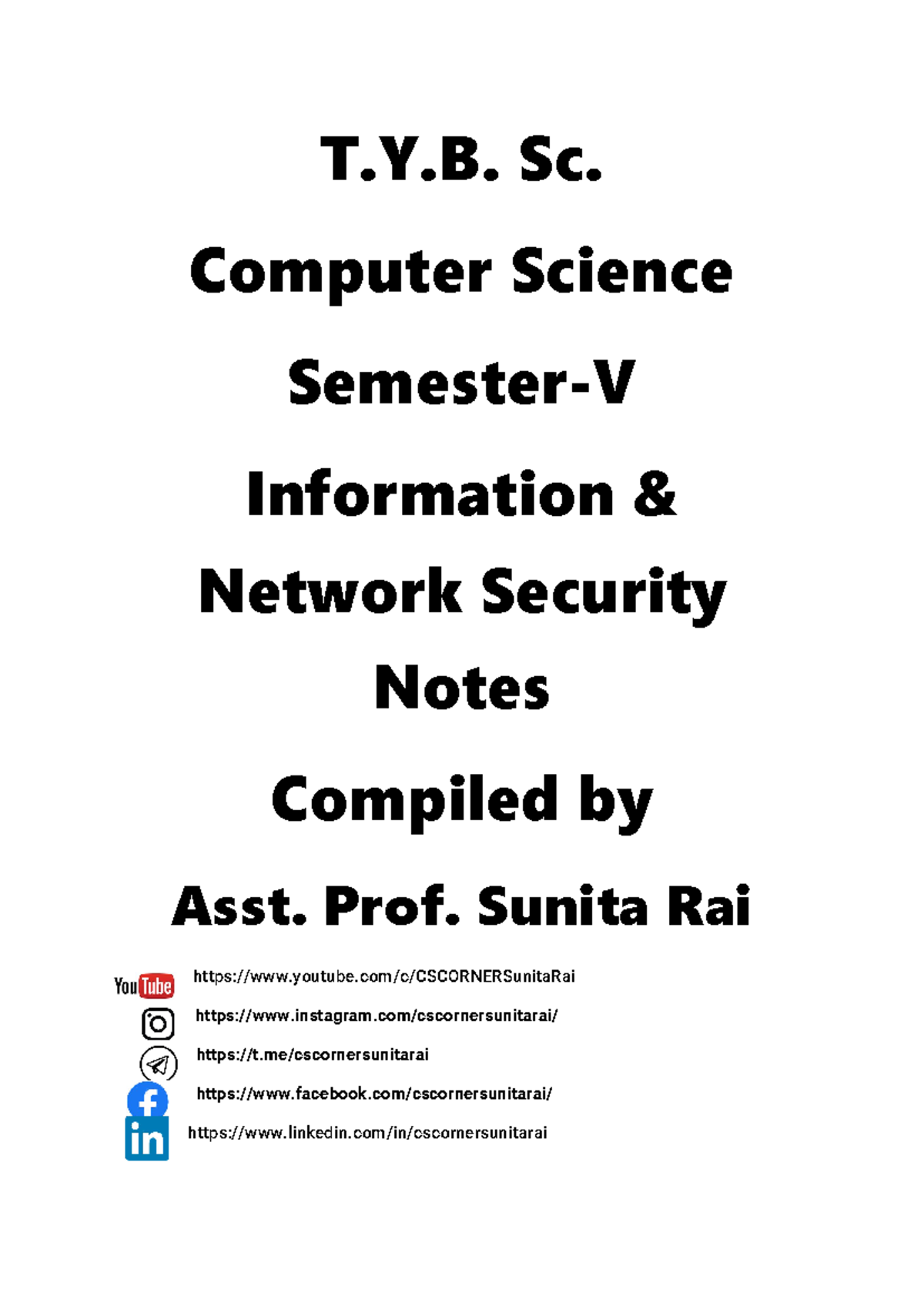 INS Notes (study - INS - T.Y. Sc. Computer Science Semester-V ...