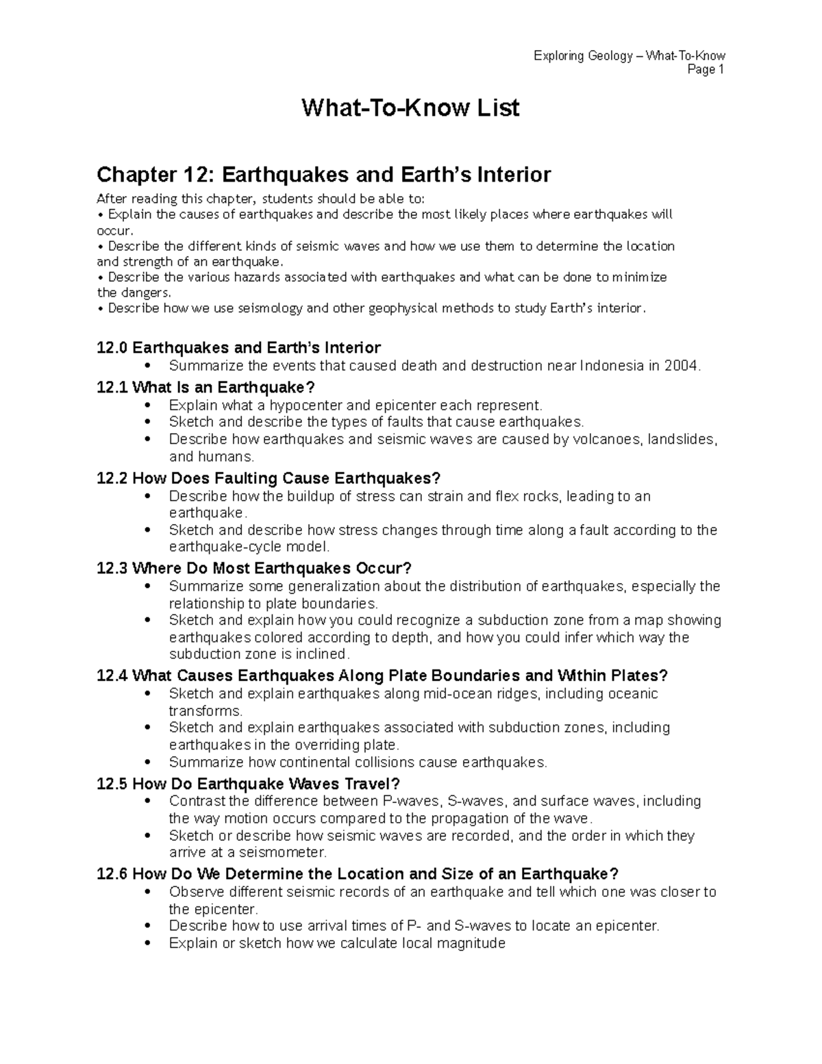 Exploring Geology (5e) Ch #12 What To Know - Exploring Geology – What ...