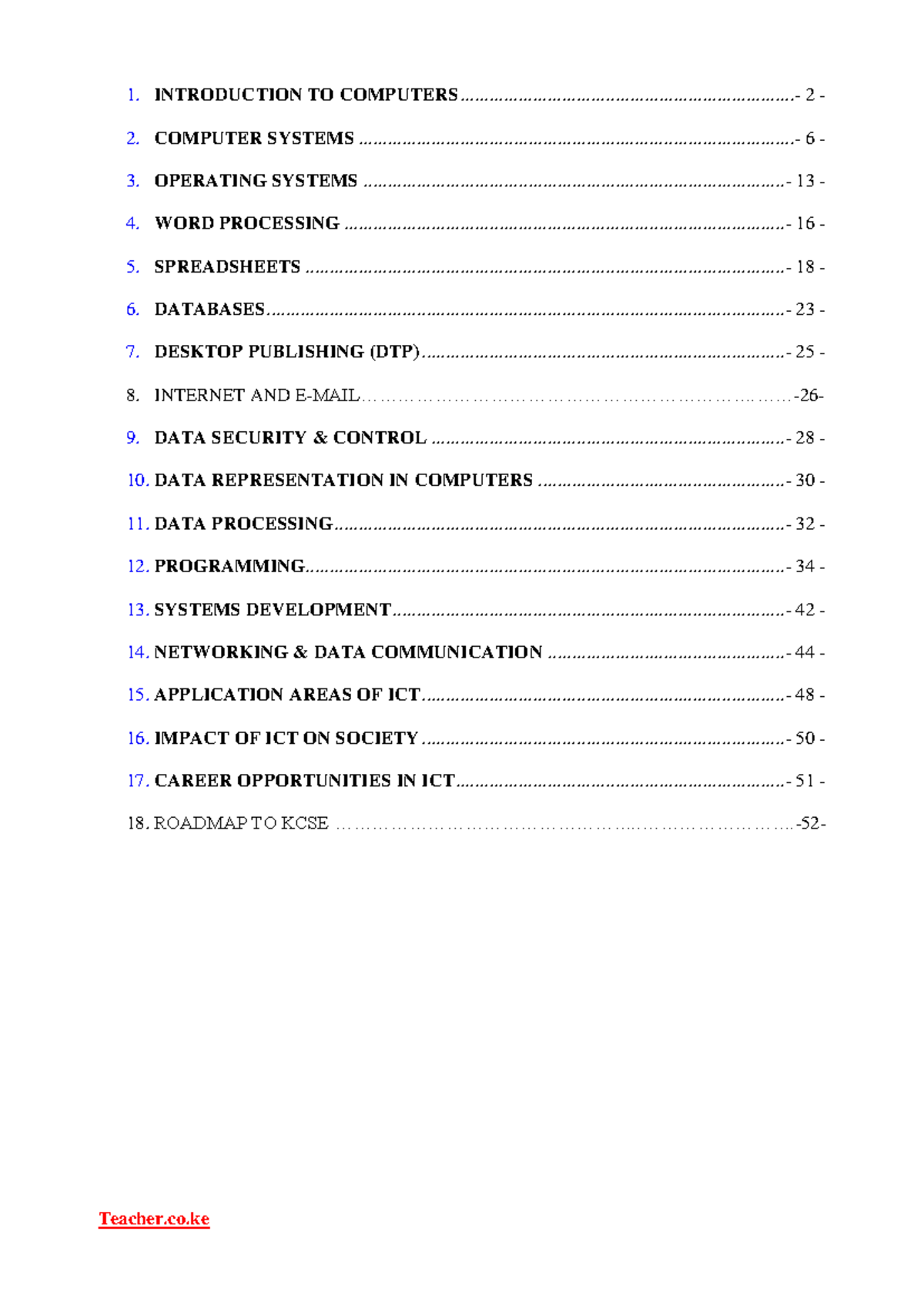 Topical Revision Qns Computer Studies Paper 1 Teacher - 1. INTRODUCTION TO COMPUTERS - Studocu