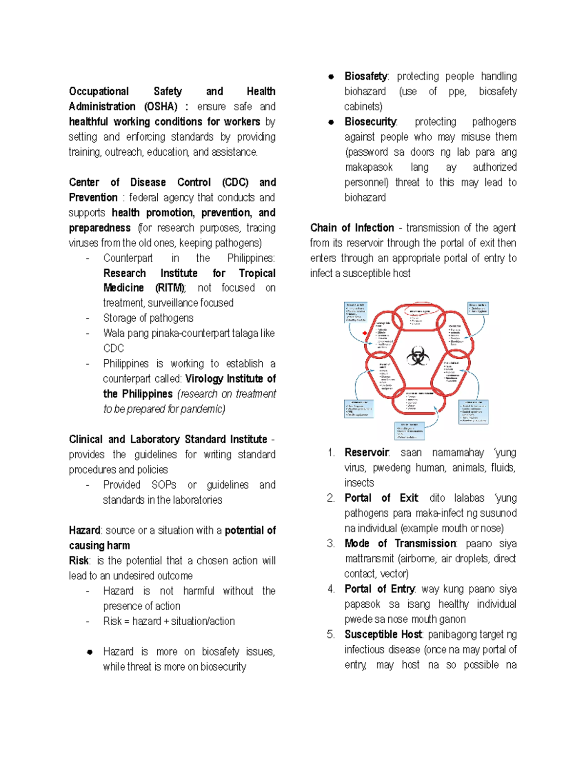 LAB Safety Precautions - Occupational Safety and Health Administration ...