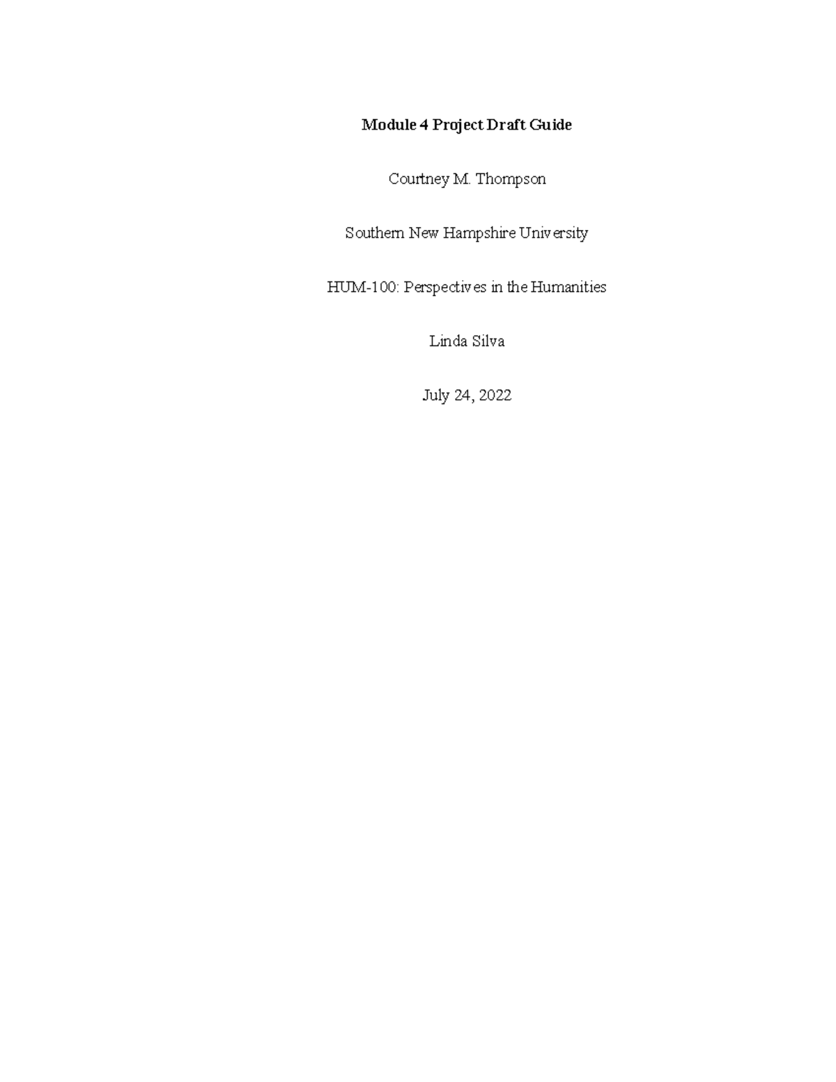Untitled document (10) - Module 4 Project Draft Guide Courtney M ...